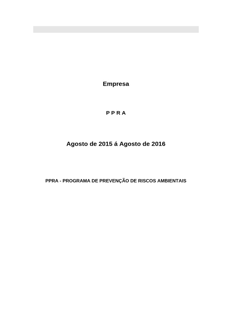 PPRA Basico | PDF