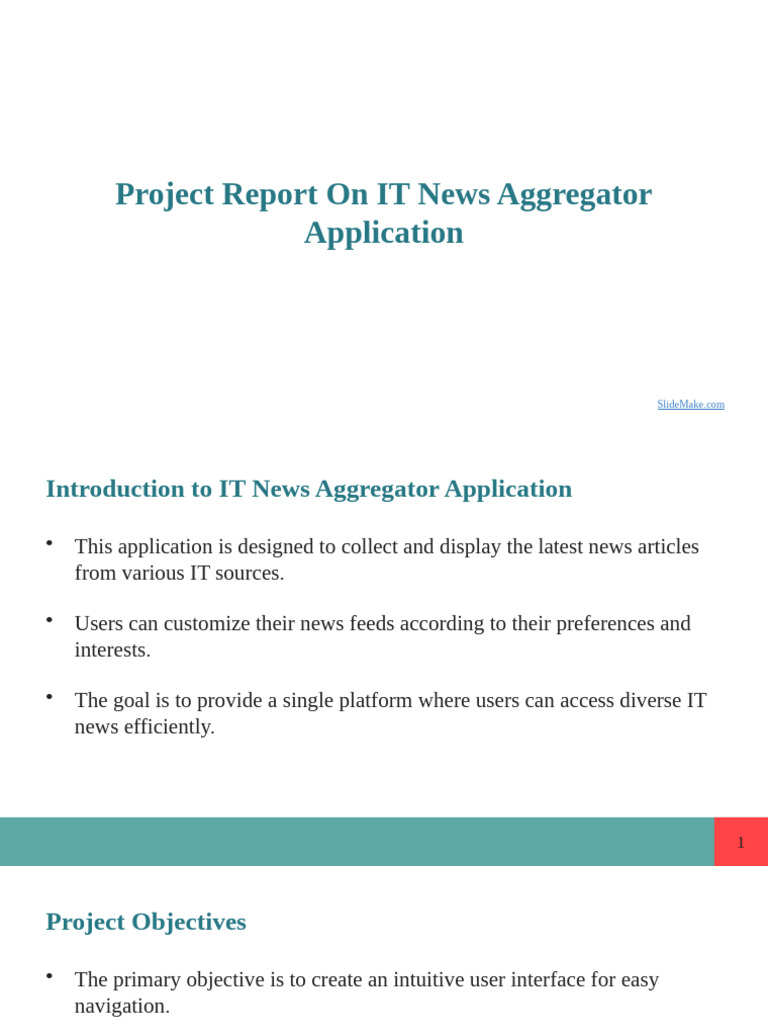 Project Report On IT News Aggregator Application | PDF | Software | Information Technology