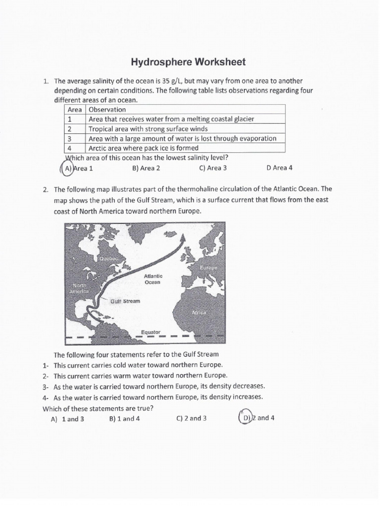 hydrosphere_worksheet_answers | PDF