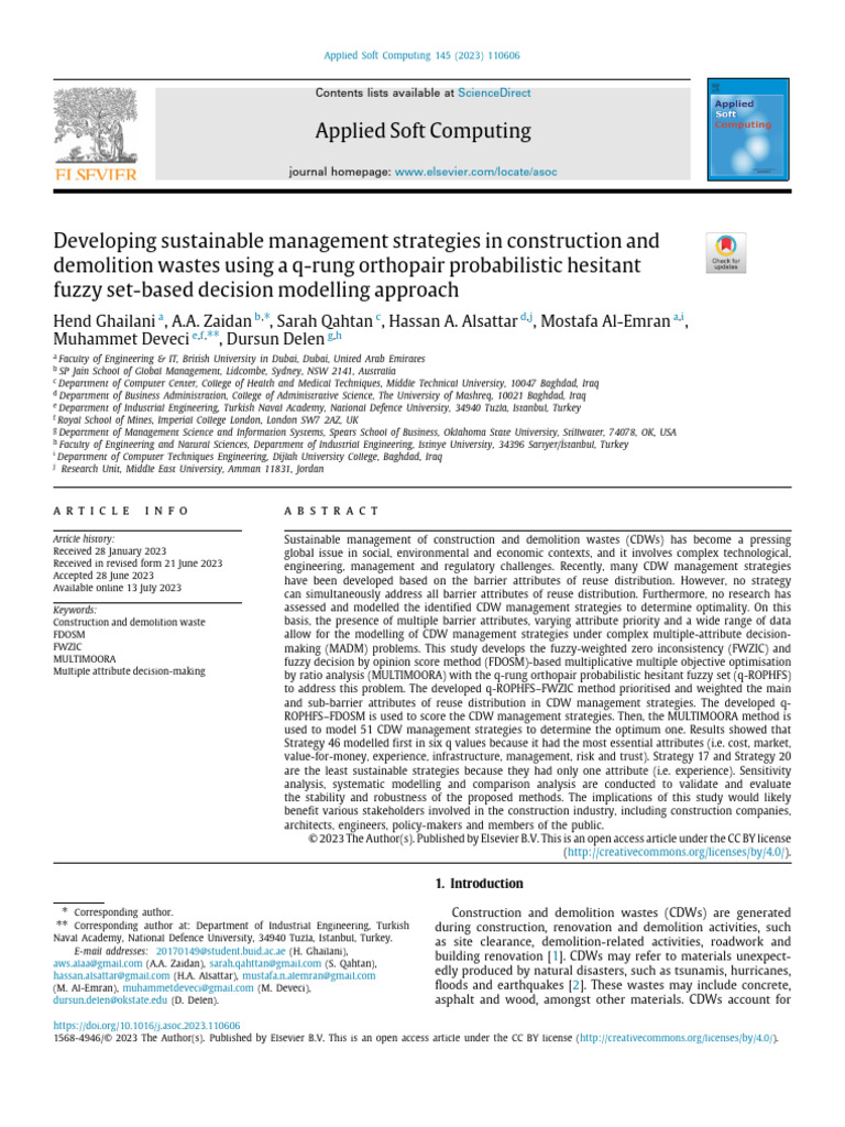 Applied Soft Computing | PDF | Mathematical Optimization | Recycling