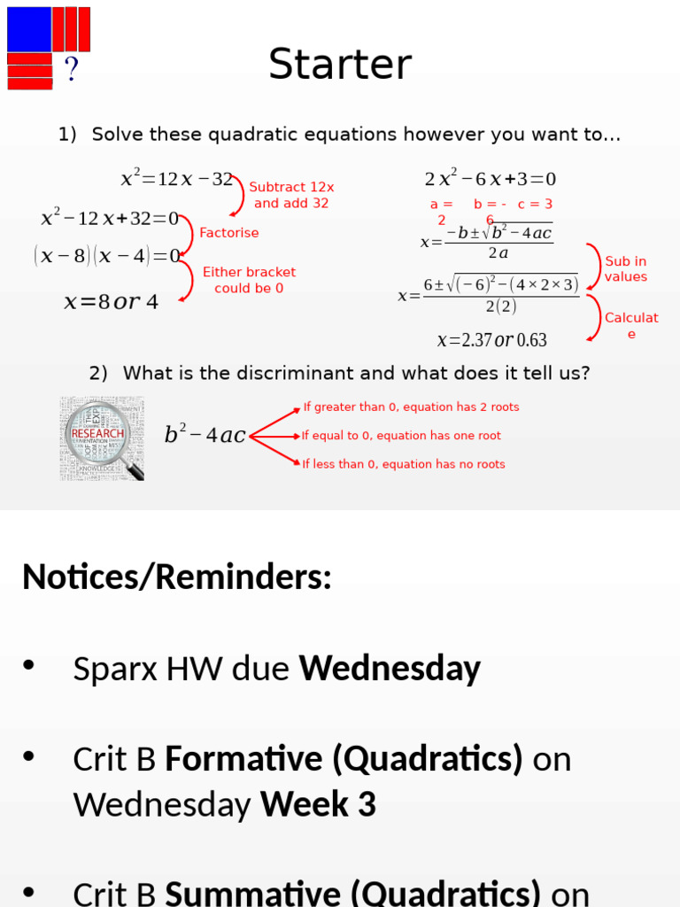 Lesson 5 - Completing The Square | PDF | Quadratic Equation | Algebra