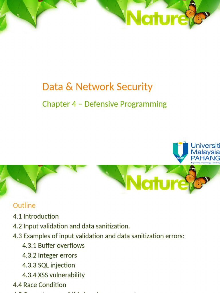 Chapter 4 - Defensive Programming | PDF | Computer Architecture | Computer Data