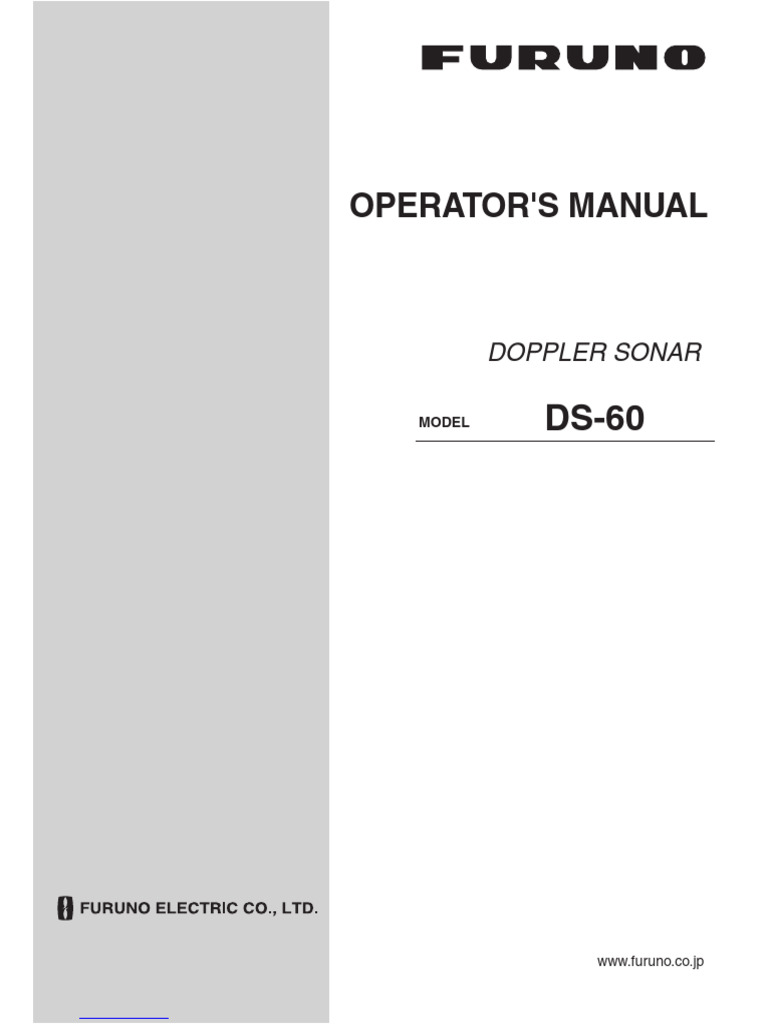DS-60 Doppler Sonar Operator Manual | PDF