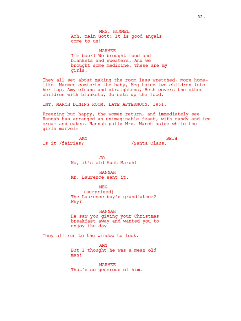 Little Women 2019 Script Excerpt | PDF | Little Women