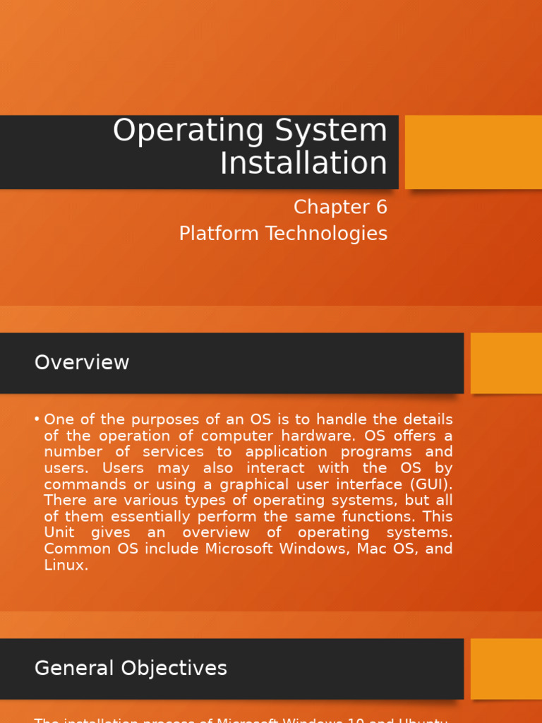 Chapter 6. Operating System Installation 1 | PDF | Booting | Windows 10