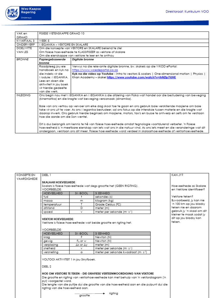 Fisiese Wetenskappe Graad 10 Kwartaal 3 Week 5_2020 | PDF Fisiese Wetenskappe Graad 10 Kwartaal 3 Week 5_2020 | PDF