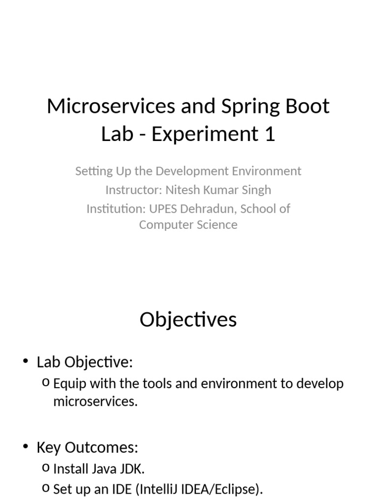 Microservices Lab1 Setup | PDF
