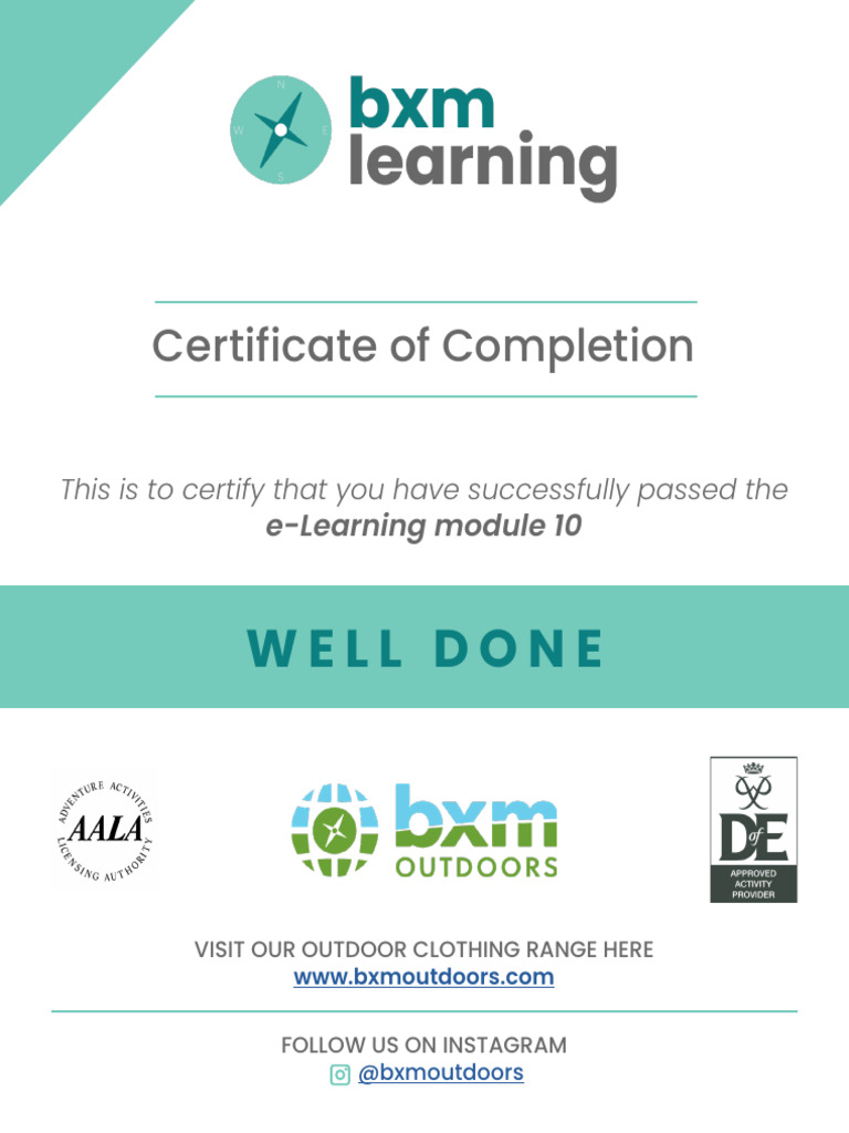 BXM Learning Certificate 10 | PDF