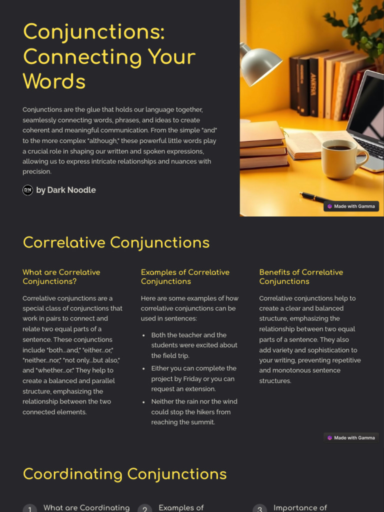 Conjunctions-Connecting-Your-Words | PDF | Human Communication ...