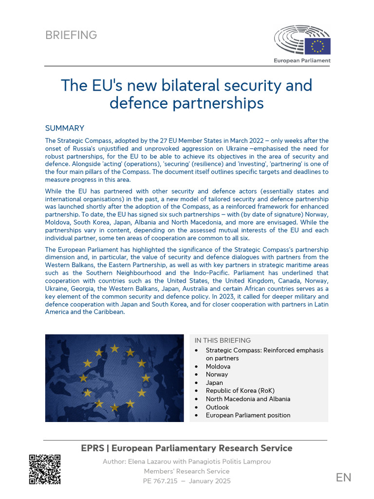 EPRS_BRI(2025)767215_EN | PDF | European Union | Multilateralism