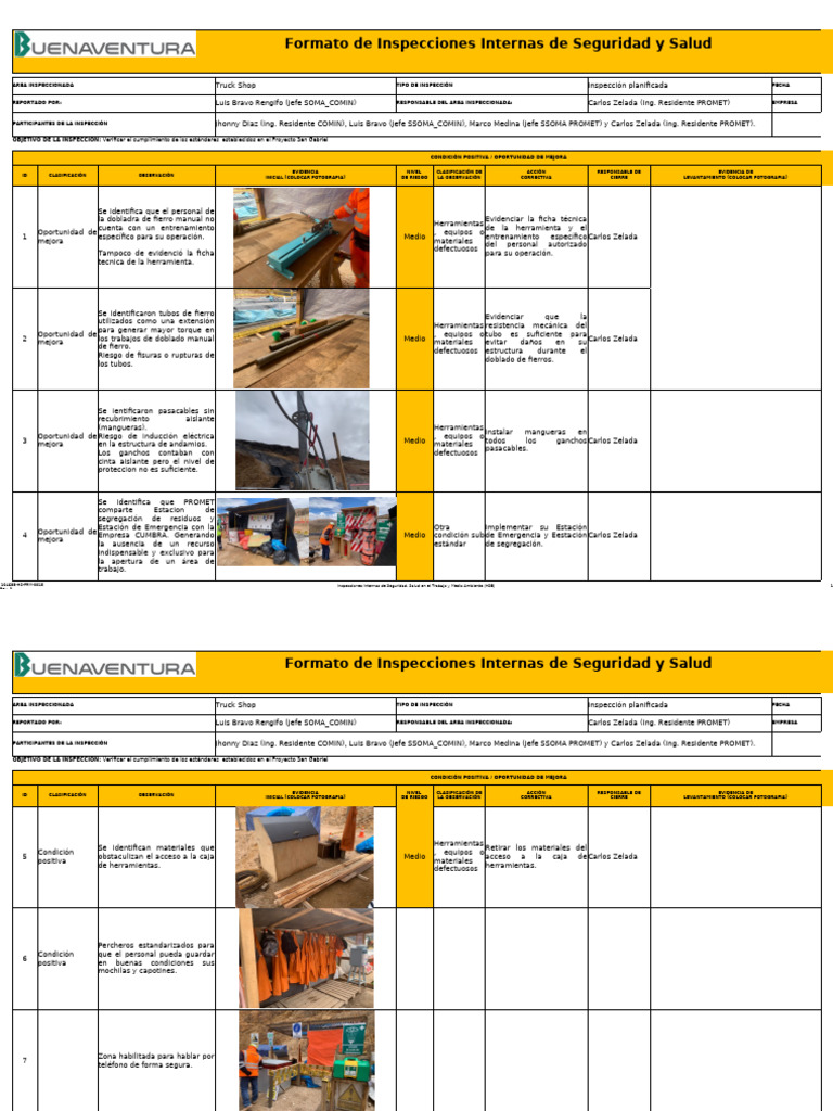 Inspección Cruzada PROMET (25.01.2025) | PDF