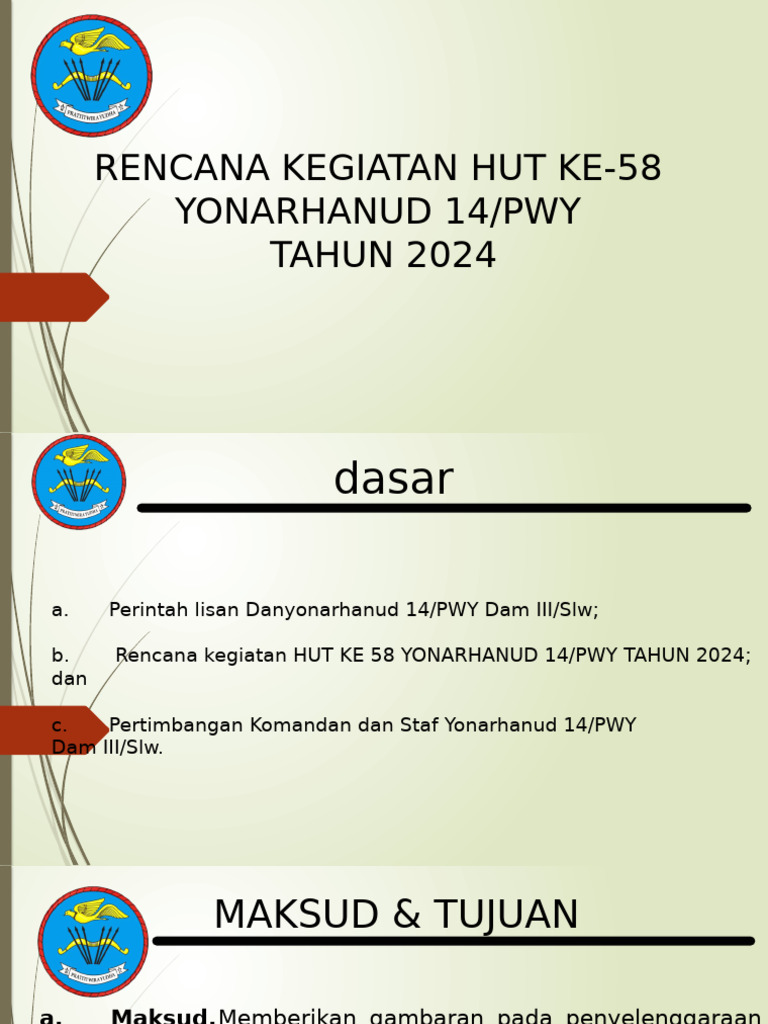 Paparan Giat Hut Yon 14 Ke 58 Ta 2024 | PDF