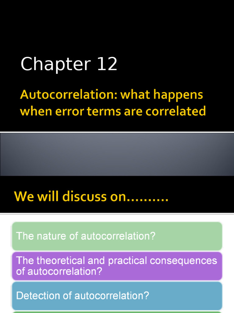 Understanding Autocorrelation in Regression | PDF | Autocorrelation ...