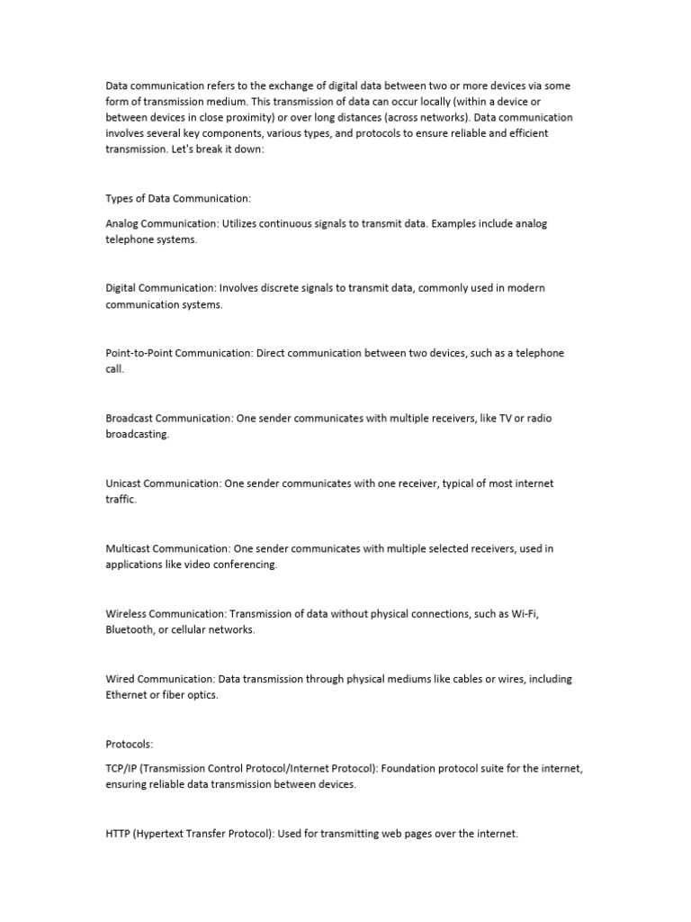 Data Communication (3) | PDF | Computer Network | Duplex (Telecommunications)