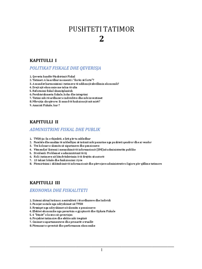 Pushteti Tatimor - Volumi 2 - ALTax | PDF