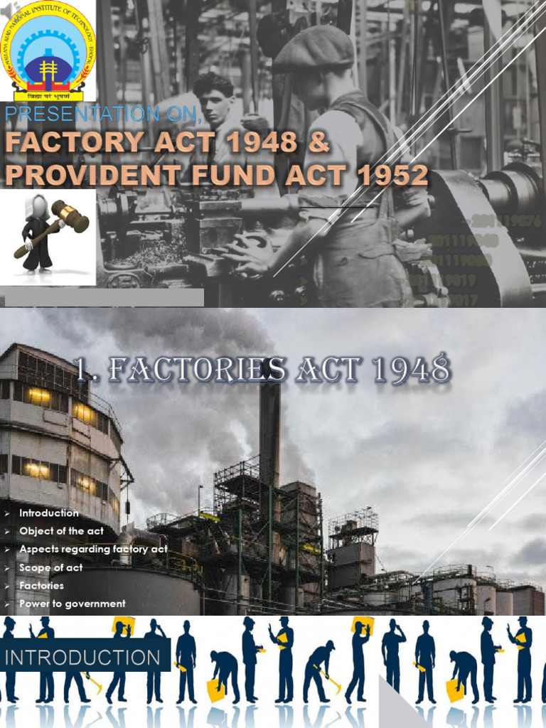 Overview of India's Factories Act 1948 | PDF