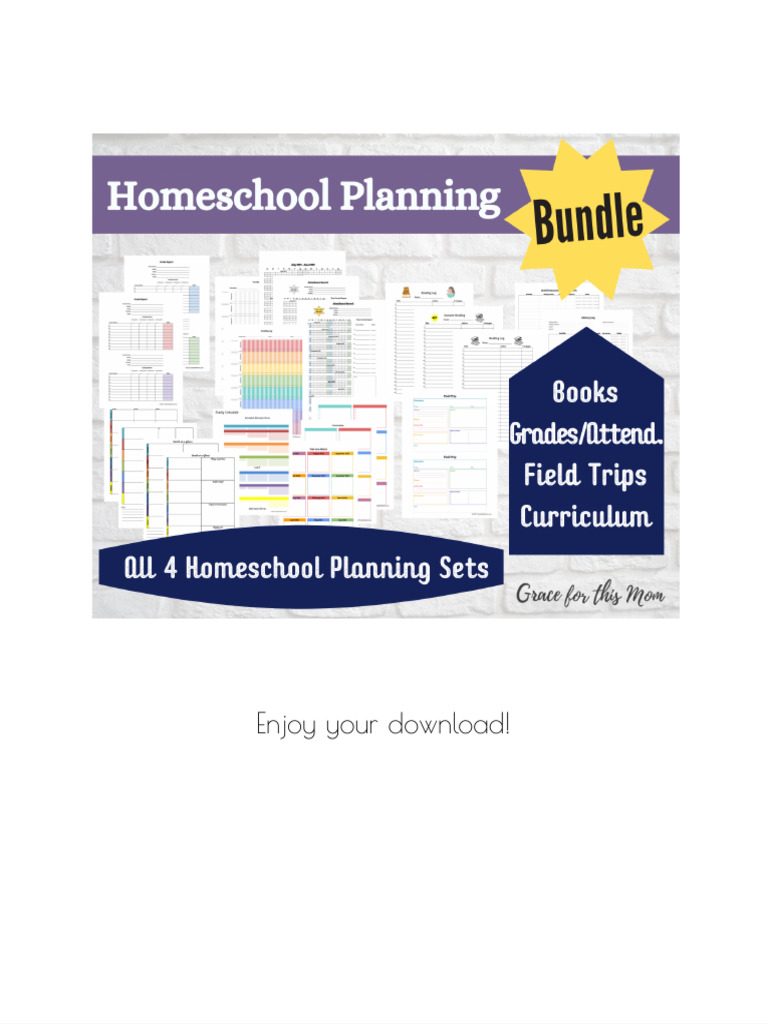 Homeschool Planning Pages Bundle Bynibu | PDF