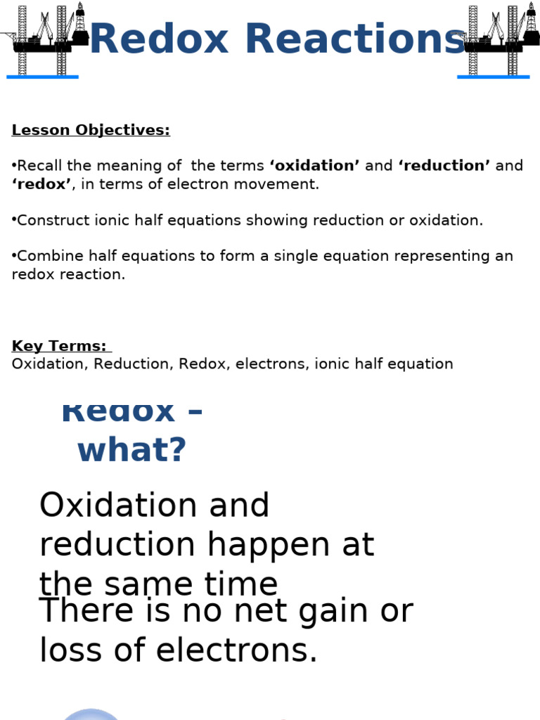 Redox - Equations - Revision For A2 2012 | PDF | Redox | Nitrate
