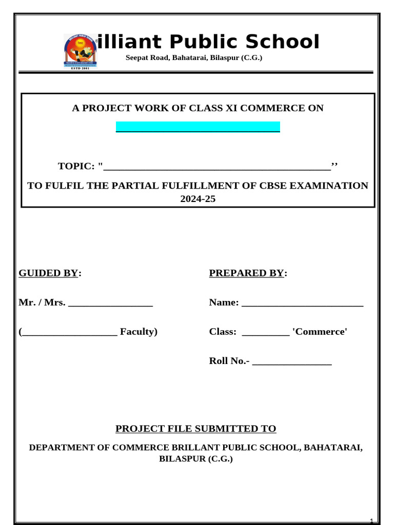 Project Front Pages - XI | PDF | Psychology | Social Psychology