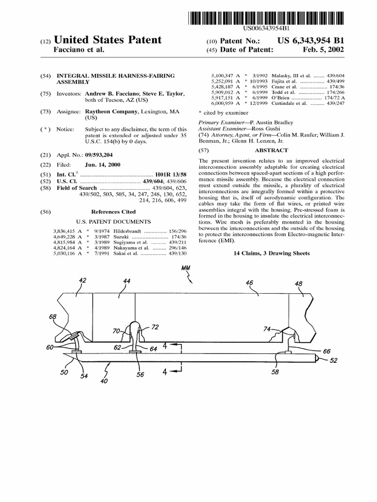 Us 6343954 | PDF | Electrical Connector | Fuselage