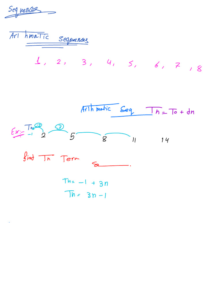 Arithmetic and Square Sequences Guide | PDF