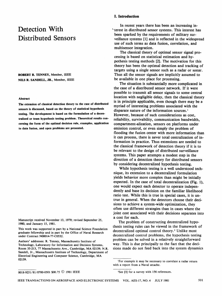 Detection_with_Distributed_Sensors-L0s | PDF | Loss Function | Hypothesis