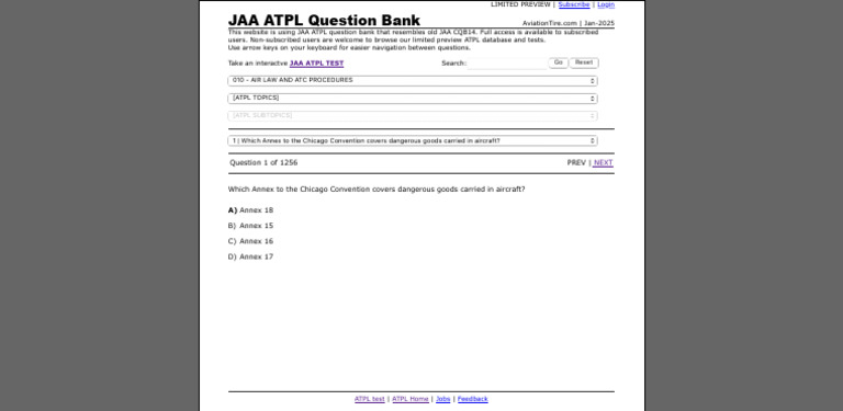 JAA ATPL Question Bank | PDF