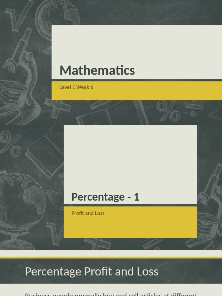 Mathematics Level 1 Week 6 | PDF | Mortgages | Prices