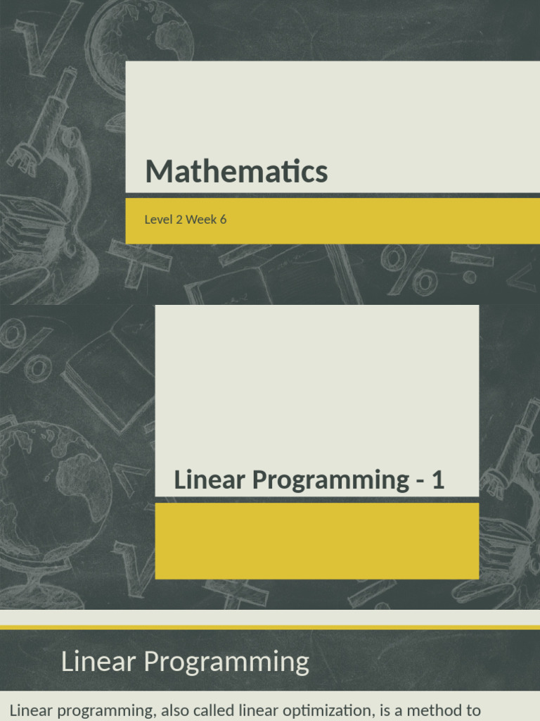 Mathematics Level 2 Week 6 | PDF