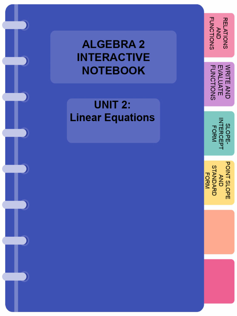 Period 5 - Unit 2 - Linear Functions Notes | PDF | Cartesian Coordinate ...