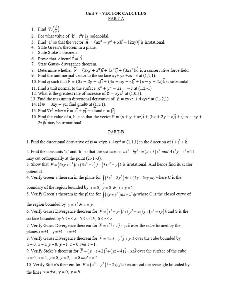 24MA101 Unit5 - Multiple Integrals | PDF | Geometry | Calculus