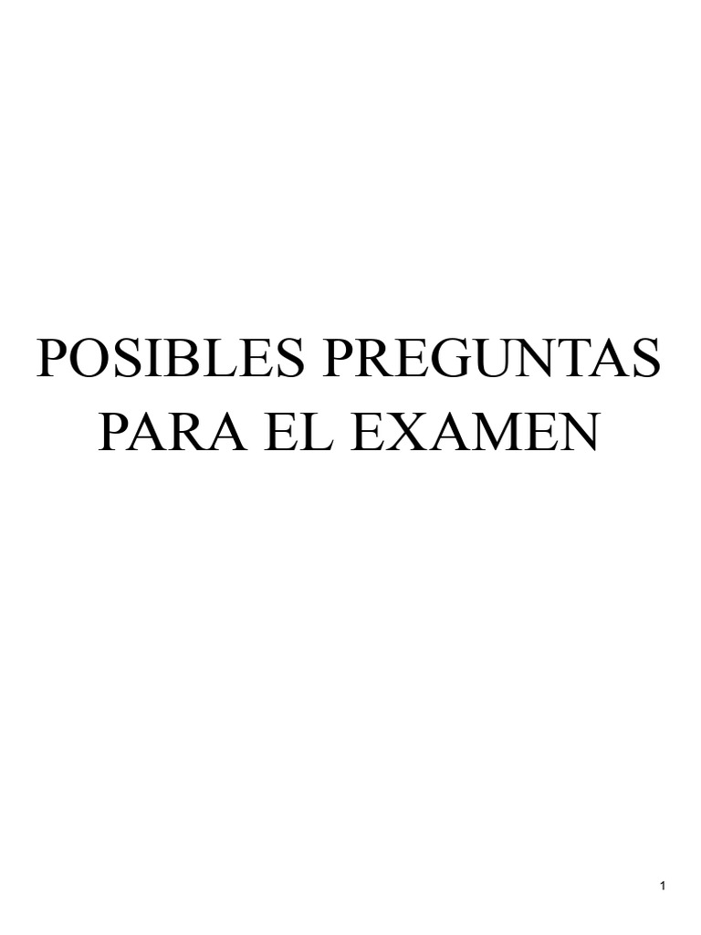Posibles Preguntas de Examen | PDF | Sociedad | Conocimiento