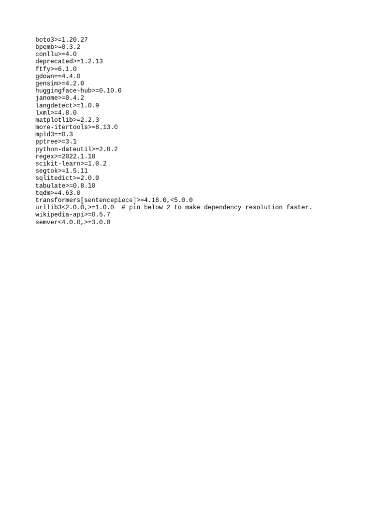 Python Package Dependencies List | PDF