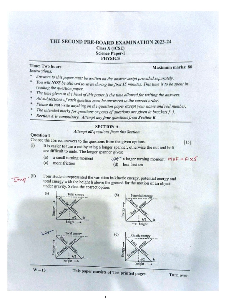 second pre board | PDF