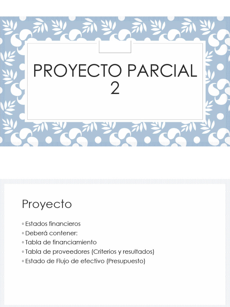 Proyecto parcial | PDF