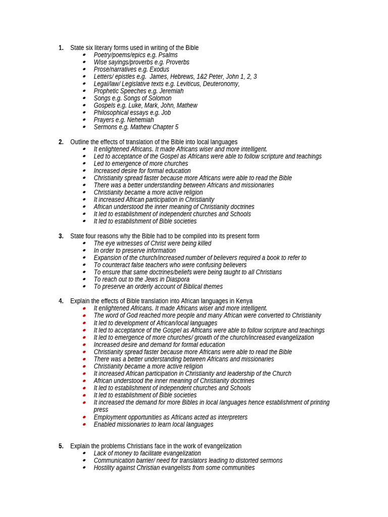 Literary Forms and Bible Translation Effects | PDF | Bible | Evangelism