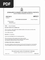 ZIMSEC A-Level Chemistry Syllabus 2025 | PDF | Chemical Reactions ...