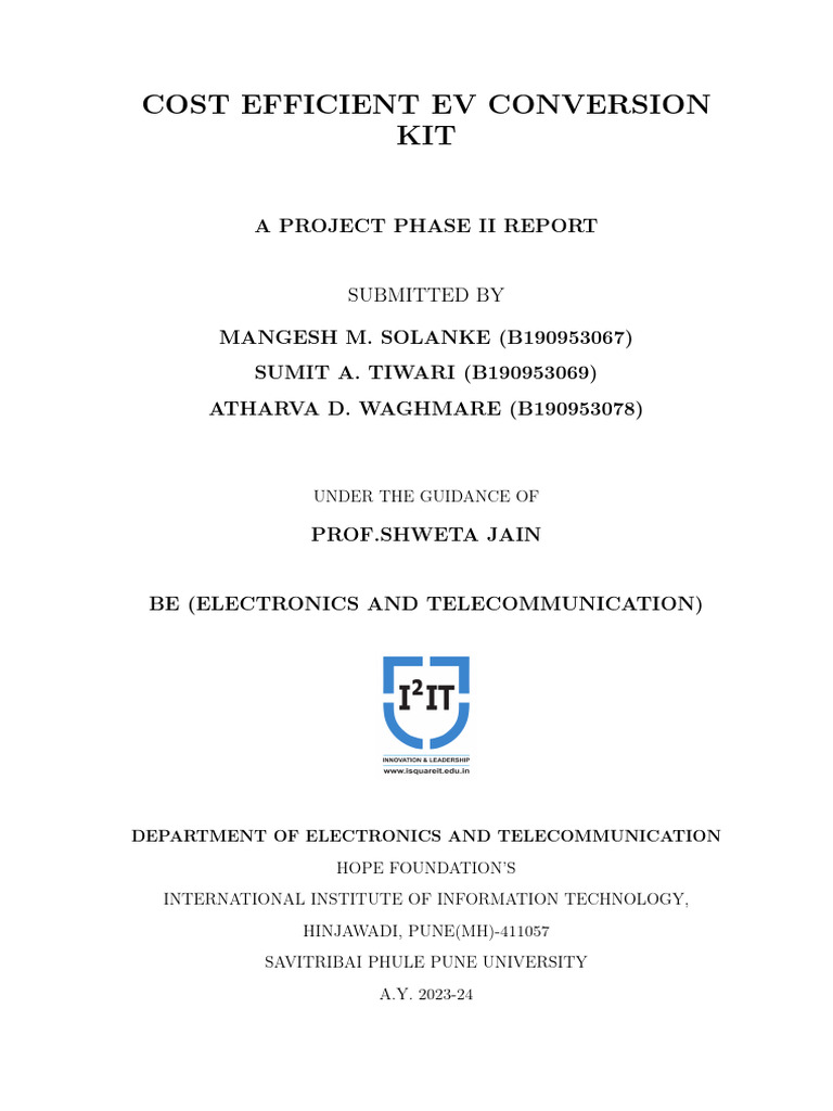 BE Project Phase II Report 2024 | PDF | Electronic Circuits | Printed Circuit Board