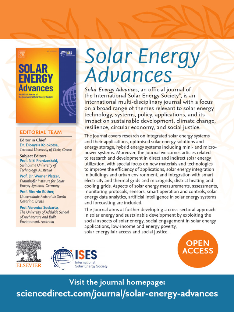 4275 Solar Energy Advances A5 PROOF | PDF | Solar Energy | Distributed ...