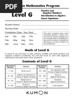 Kumon Math Workbooks and Exercises | PDF | Worksheet