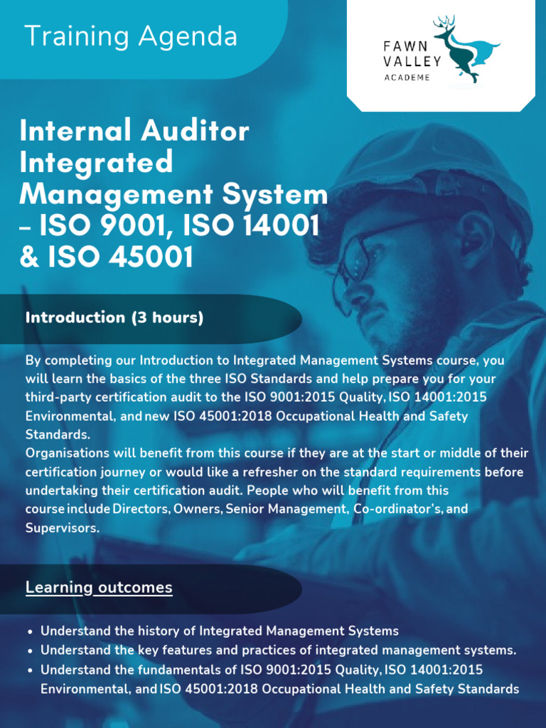 Internal Auditor Integrated Management System - ISO 9001, ISO 14001 ...