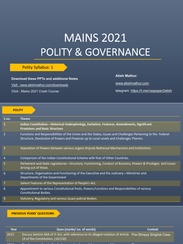 Polity Crash Course Syllabus Theme 1 | PDF | Gender | Gender Studies