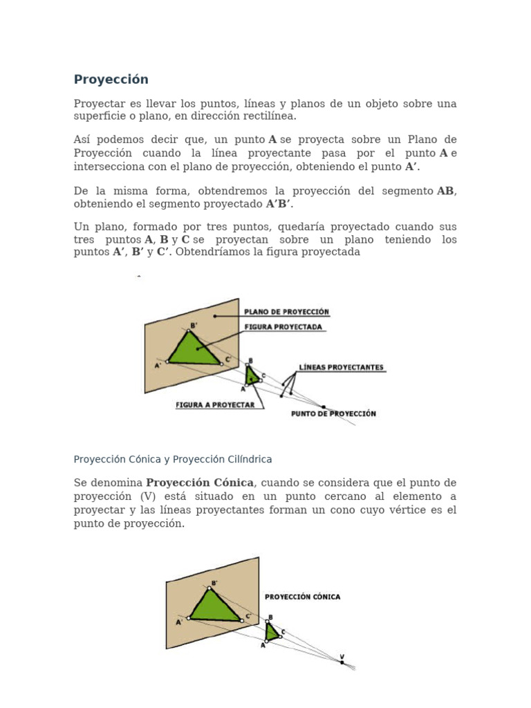 Proyección Cilíndrica Ortogonal | PDF | Geometría | Geometria clasica