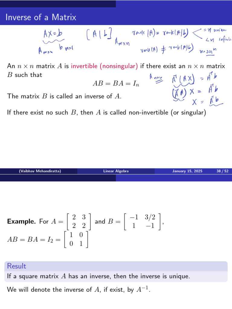 System of Linear Equations_Lecture3 (1) | PDF | Matrix (Mathematics) | Functions And Mappings