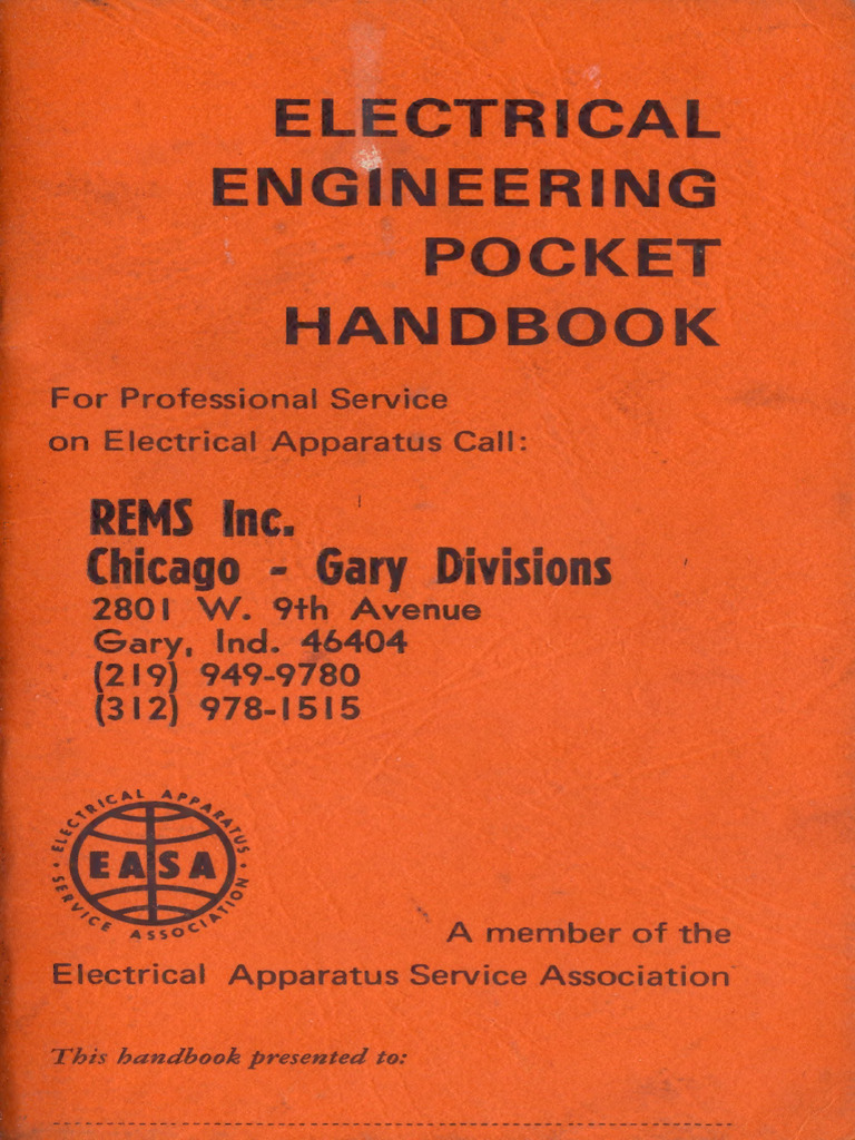 Electrical Engineering Pocket Handbook | PDF | Transformer | Equipment