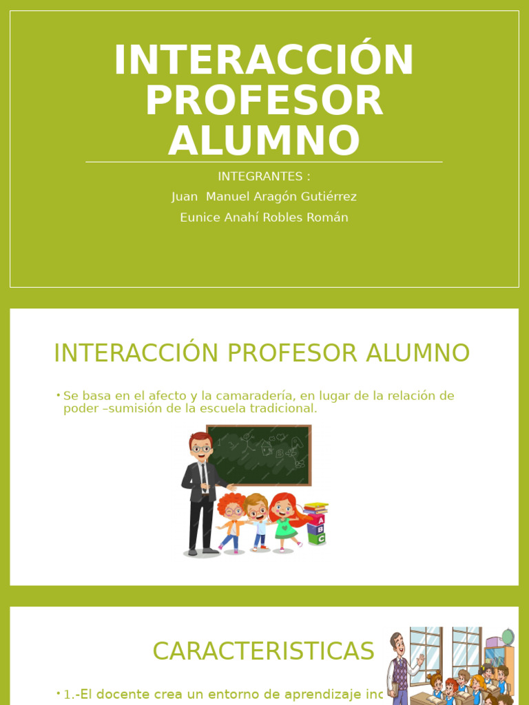 Interaccion Profesor Alumno | PDF