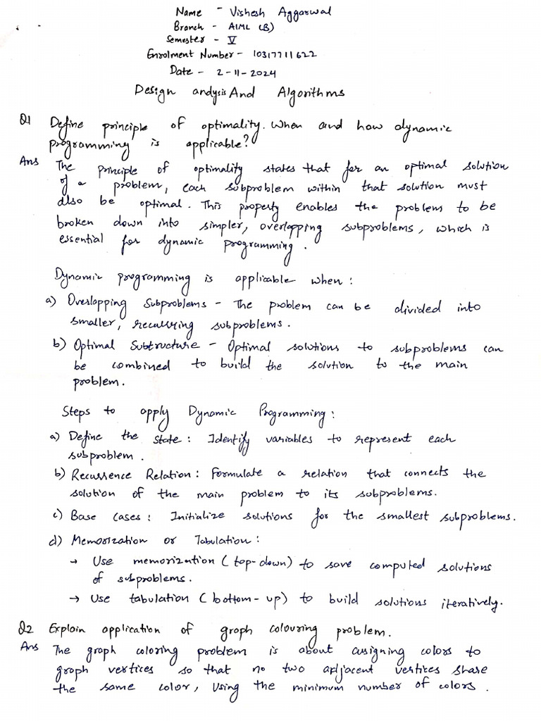 DAA Assignment 2 | PDF