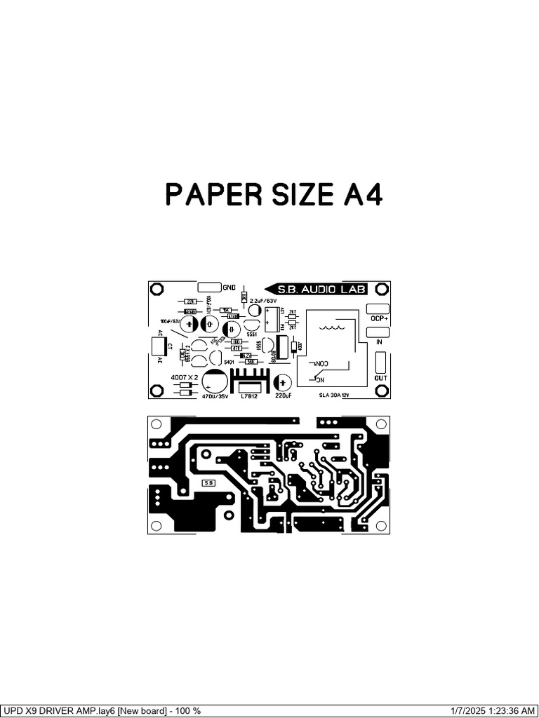 UPD X9 DRIVER AMP - Lay6 (New Board) - 100 % 1/7/2025 1:23:36 AM | PDF