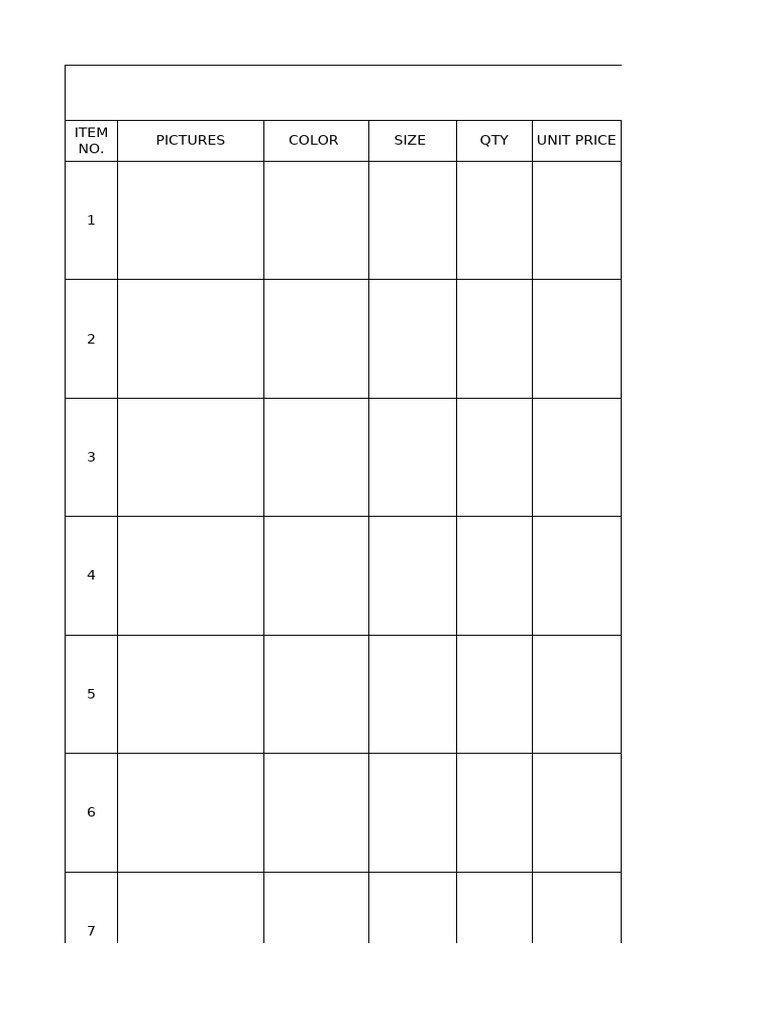 Orderform Sample - 大格 | PDF