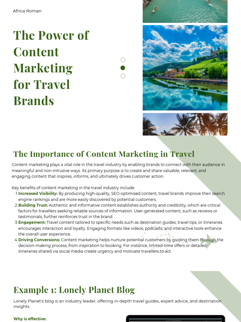 Introduction To Content Marketing in Travel | PDF | Search Engine ...